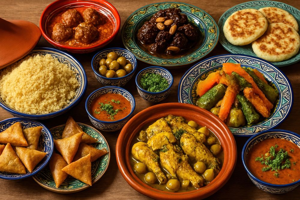 Traditional Moroccan cuisine feast | Free Photo - rawpixel