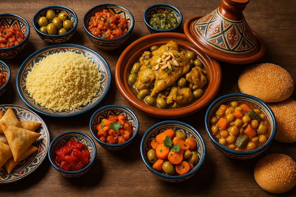 Traditional Moroccan cuisine feast | Free Photo - rawpixel