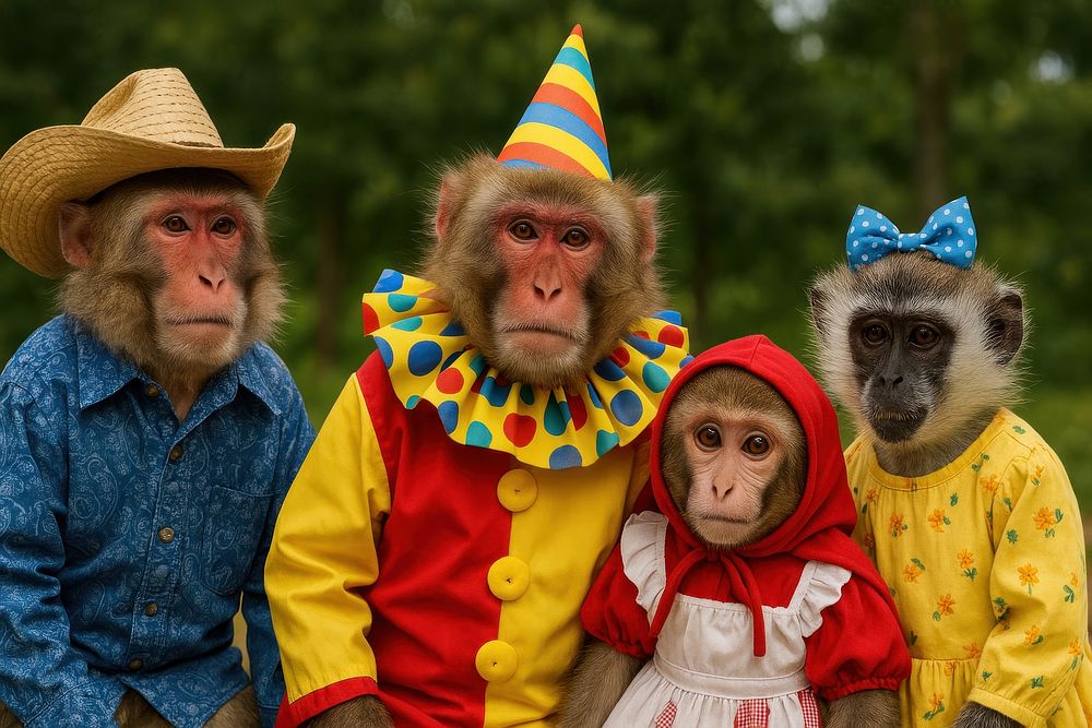 Monkeys dressed in costumes | Free Photo - rawpixel