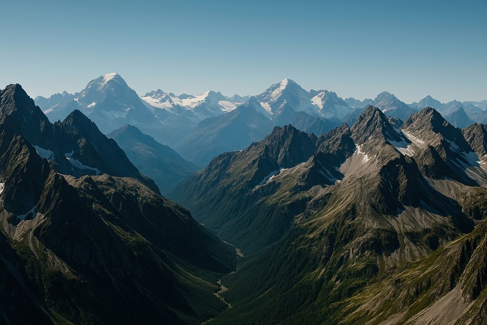 Majestic alpine mountain range vista | Free Photo - rawpixel