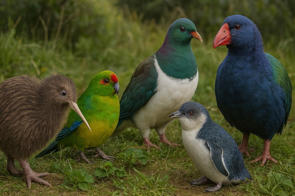 Diverse New Zealand native birds | Free Photo - rawpixel