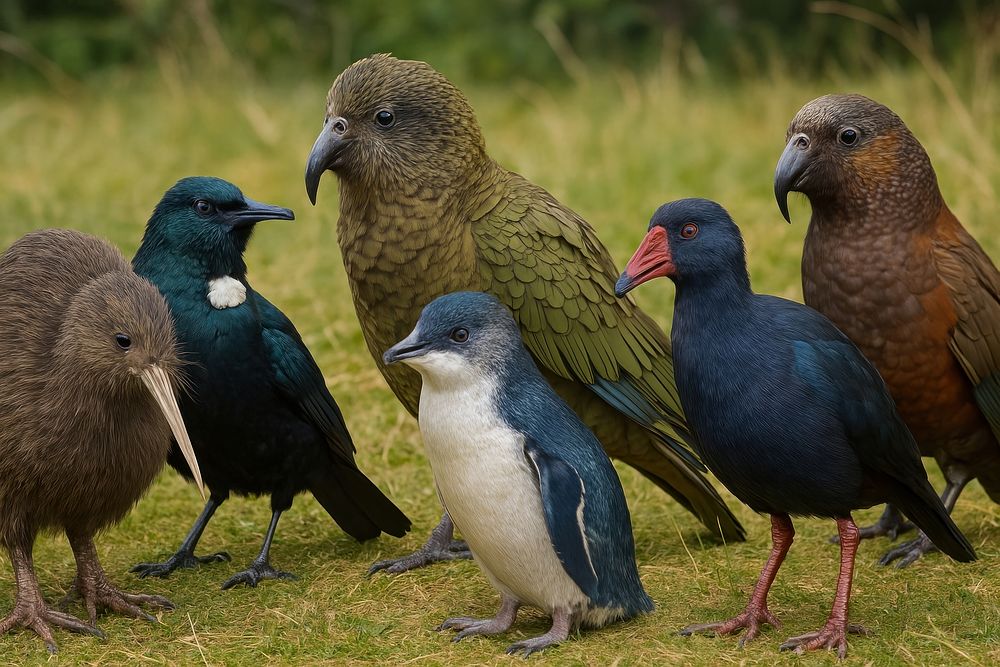 Diverse New Zealand native birds | Free Photo - rawpixel