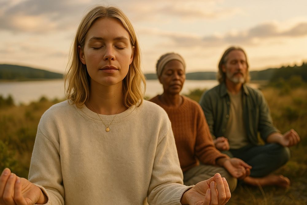 Peaceful outdoor meditation session | Free Photo - rawpixel