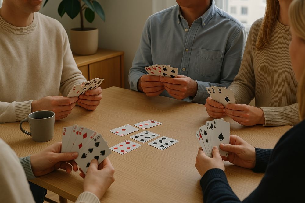 Group playing cards together joyfully | Free Photo - rawpixel
