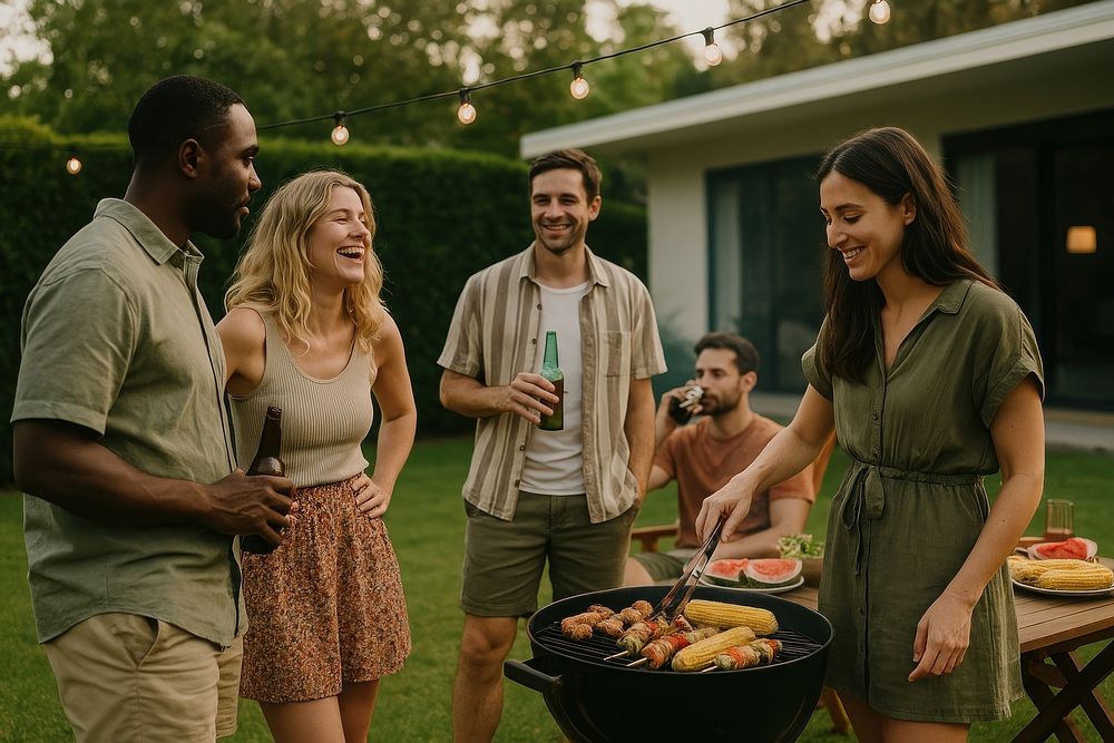 Friends enjoying outdoor barbecue gathering. | Free Photo - rawpixel