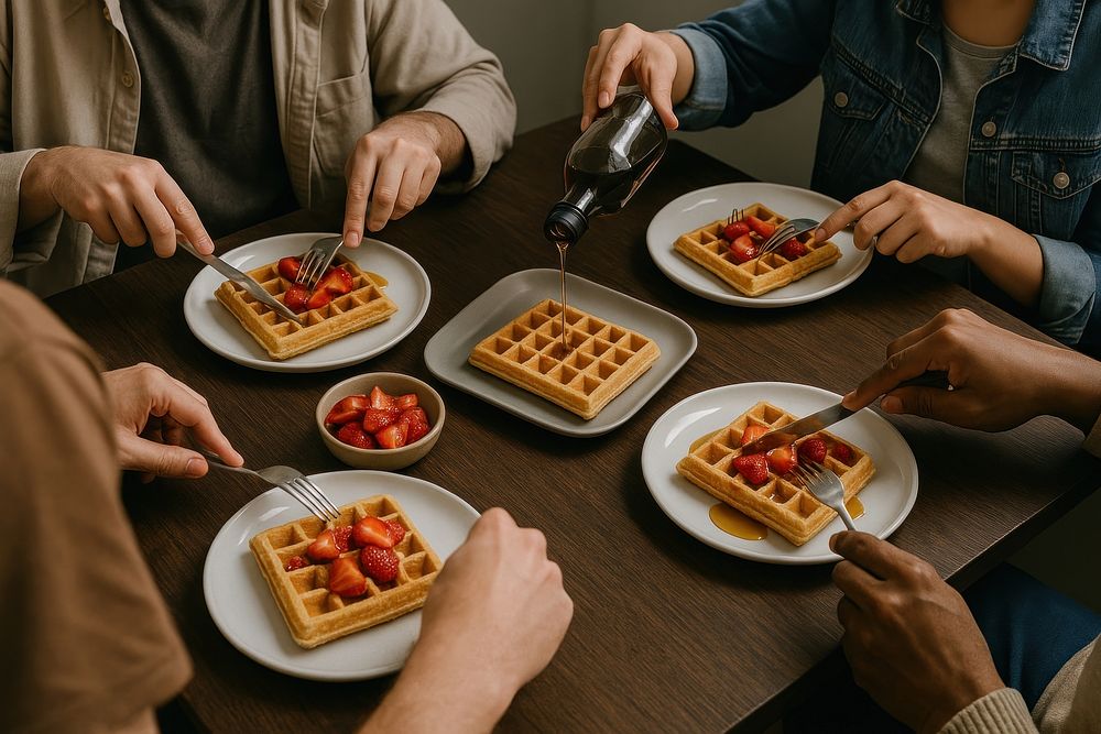 Syrup Pouring On Waffle Images | Free Photos, PNG Stickers, Wallpapers ...