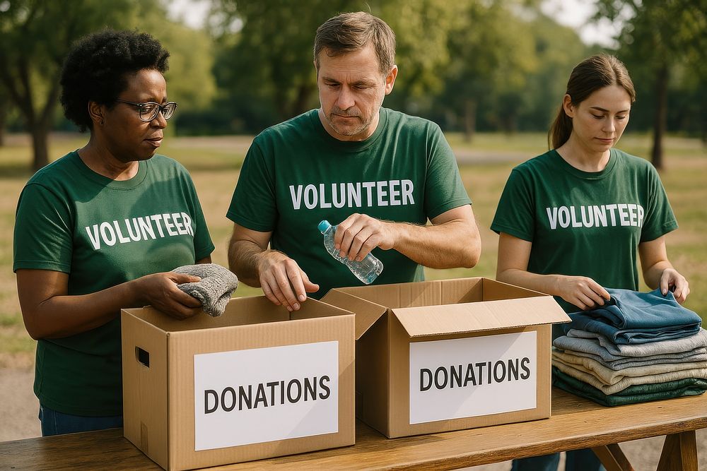 Volunteers organizing donation boxes | Free Photo - rawpixel