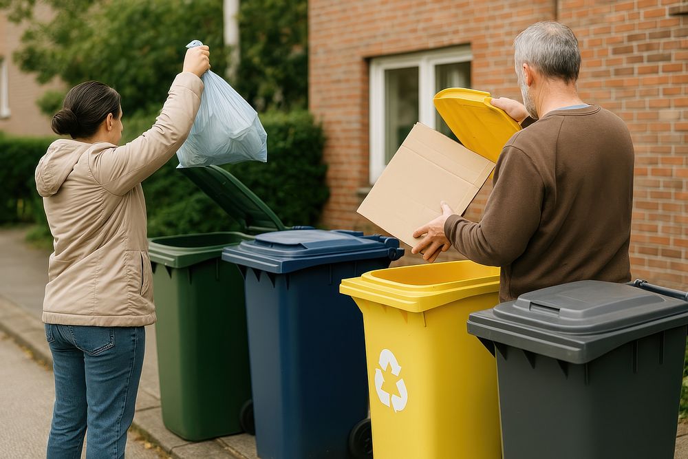 Recycling bins sorting waste. | Free Photo - rawpixel