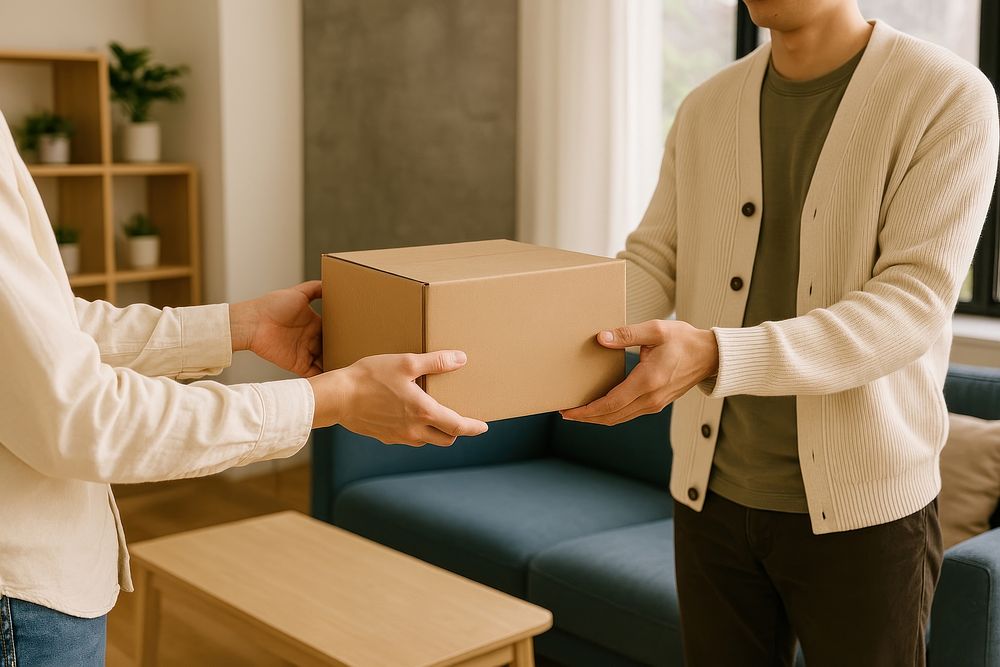 Package exchange between two people | Free Photo - rawpixel