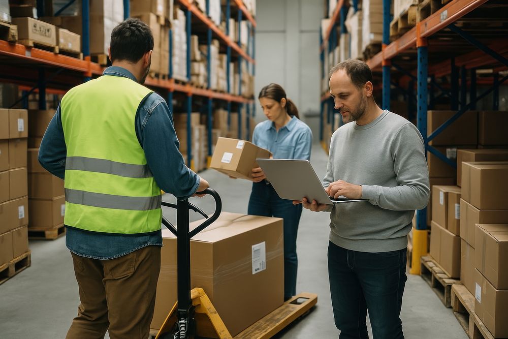 Warehouse teamwork logistics efficiency | Free Photo - rawpixel