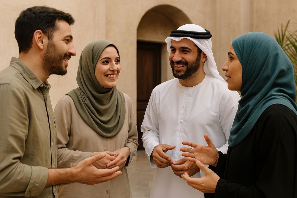 Joyful cultural group conversation | Free Photo - rawpixel