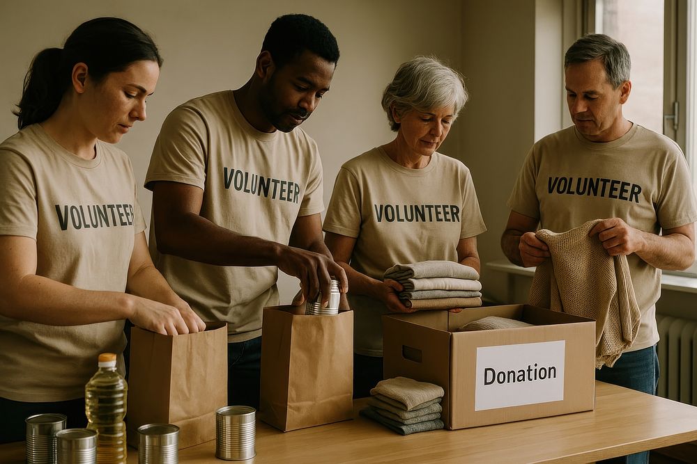 Volunteers packing donation boxes | Free Photo - rawpixel