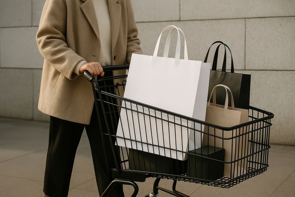 Stylish shopping with eco bags | Free Photo - rawpixel