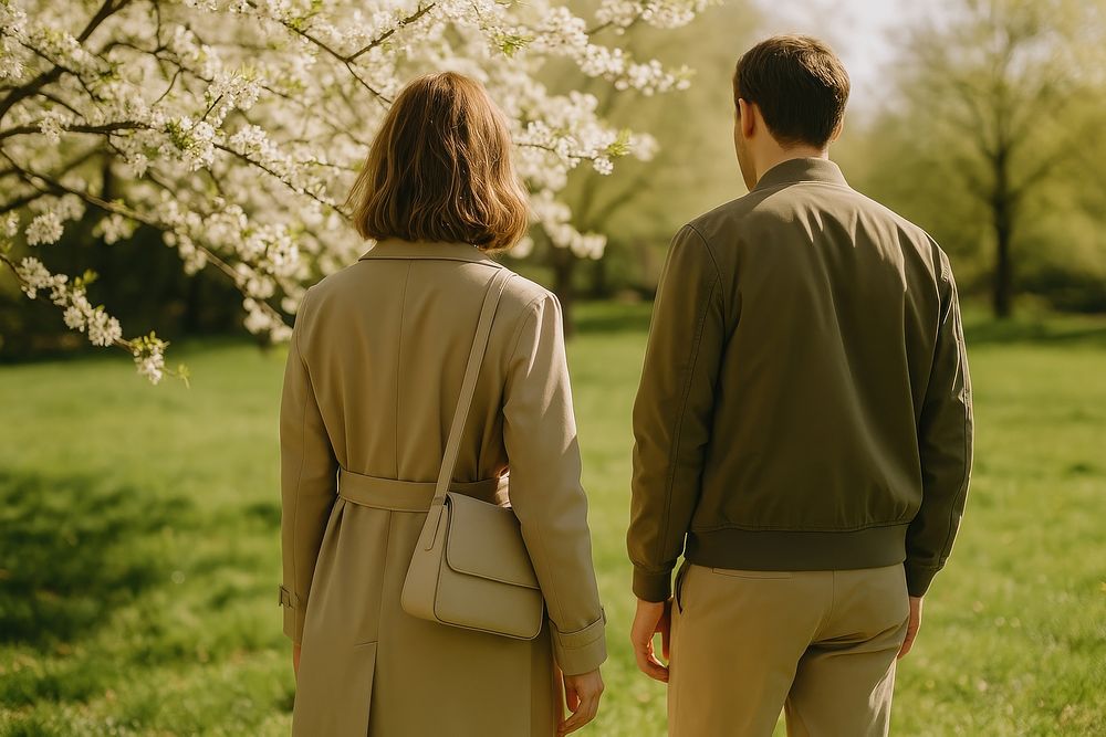 Couple enjoying springtime outdoors. | Free Photo - rawpixel