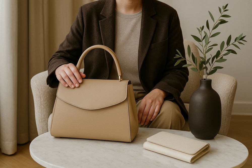 Elegant neutral handbag display. | Free Photo - rawpixel