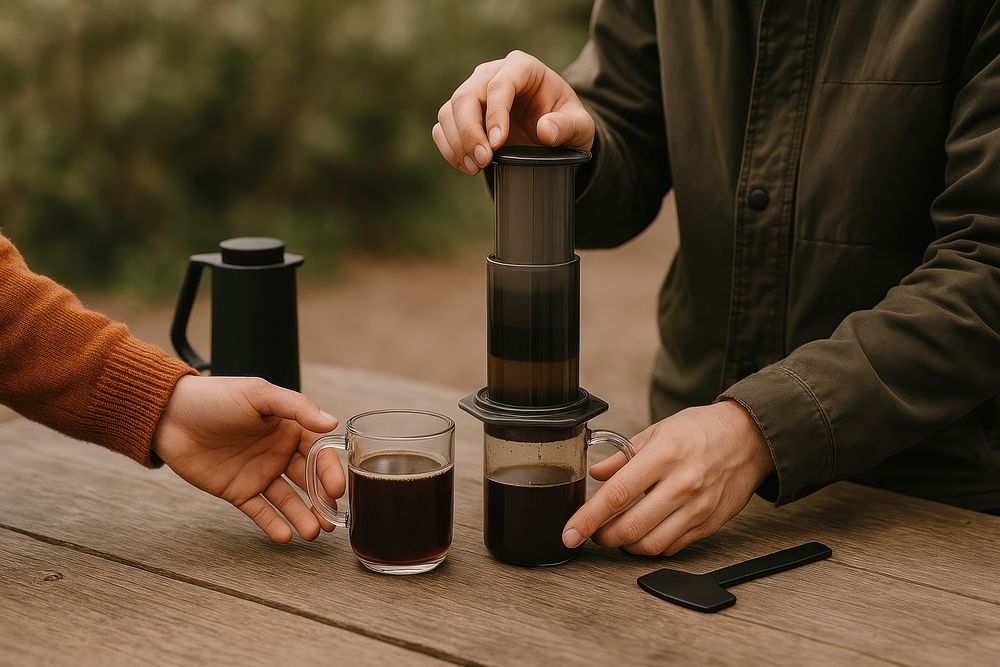 Outdoor coffee brewing scene | Free Photo - rawpixel