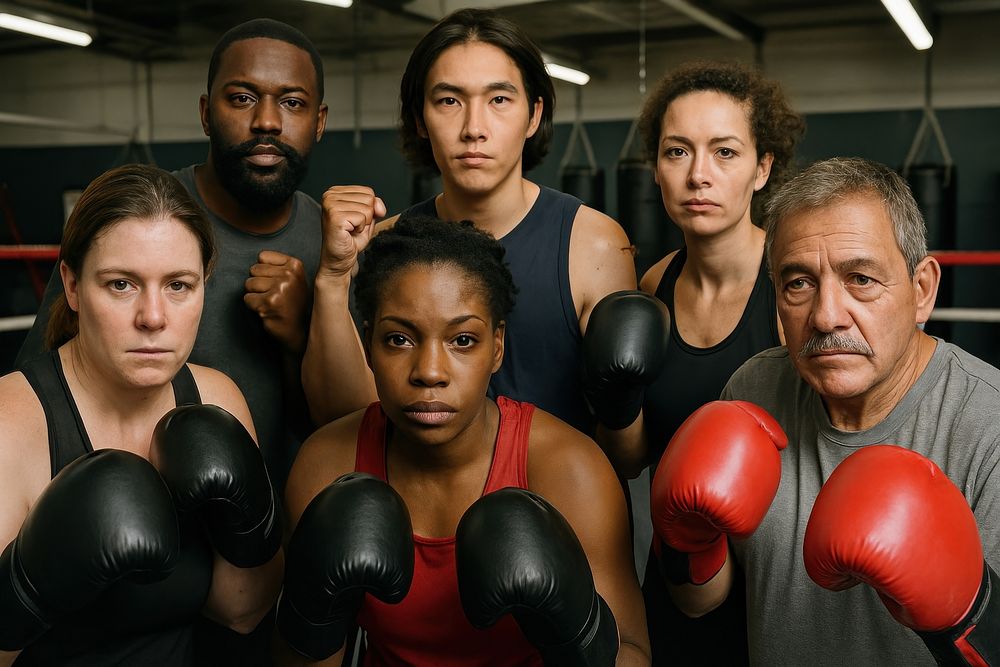 Diverse boxing team posing confidently. | Free Photo - rawpixel