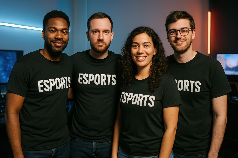Diverse esports team smiling together. | Free Photo - rawpixel