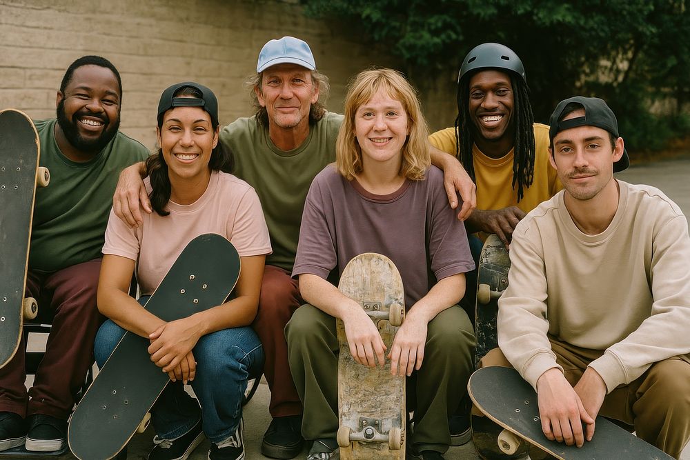 Diverse group enjoying skateboarding together. | Free Photo - rawpixel