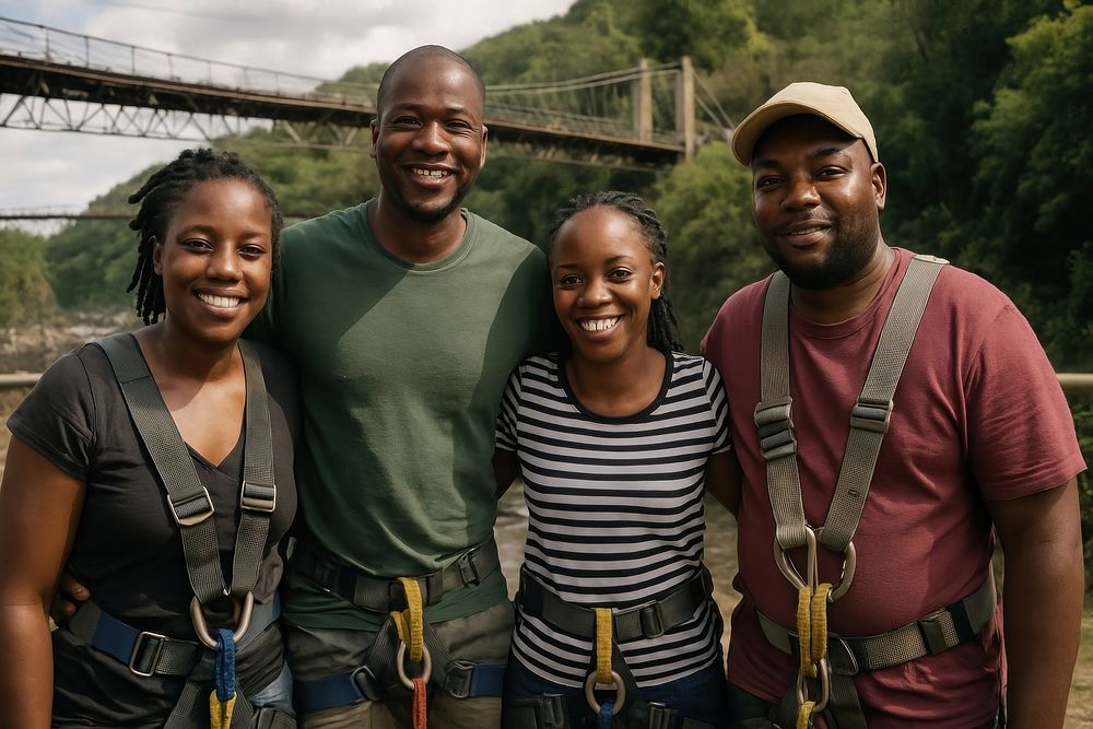 Adventure group smiling outdoors | Free Photo - rawpixel