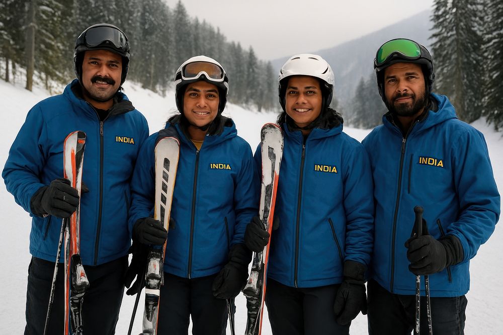 Team skiing adventure India | Free Photo - rawpixel
