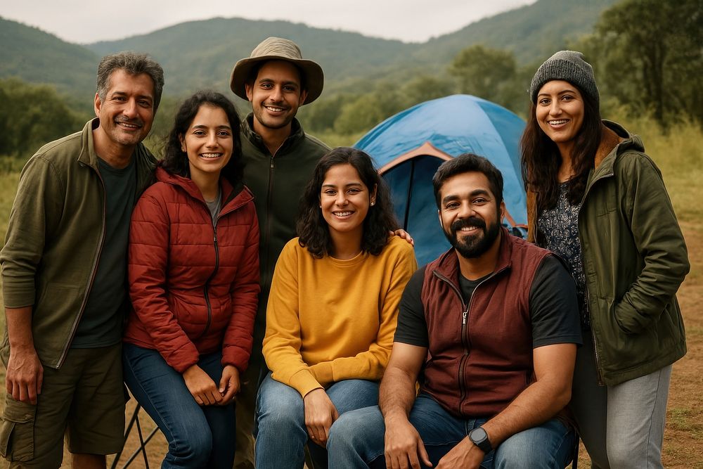 Group camping outdoor adventure smiles | Free Photo - rawpixel