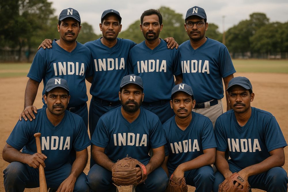 Indian baseball team posing together | Free Photo - rawpixel
