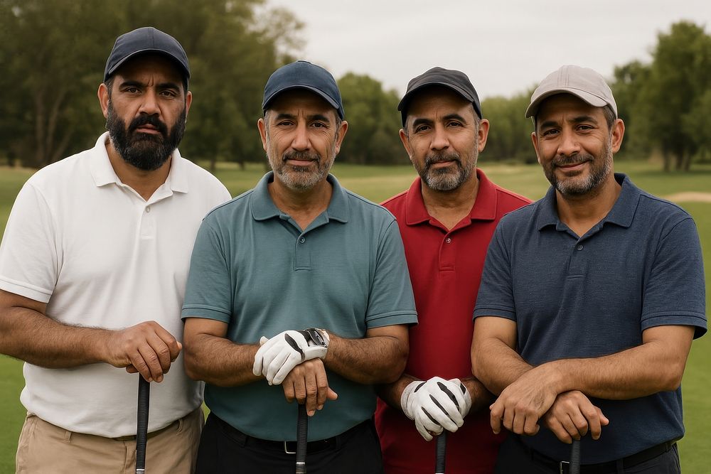 Group of golfers posing together | Free Photo - rawpixel