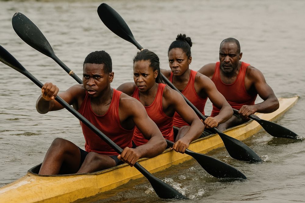 Team rowing in sync. | Free Photo - rawpixel