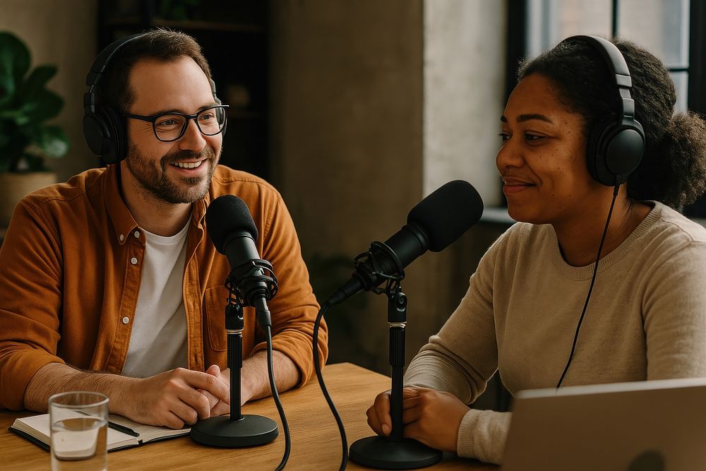 Engaging podcast conversation recording | Free Photo - rawpixel
