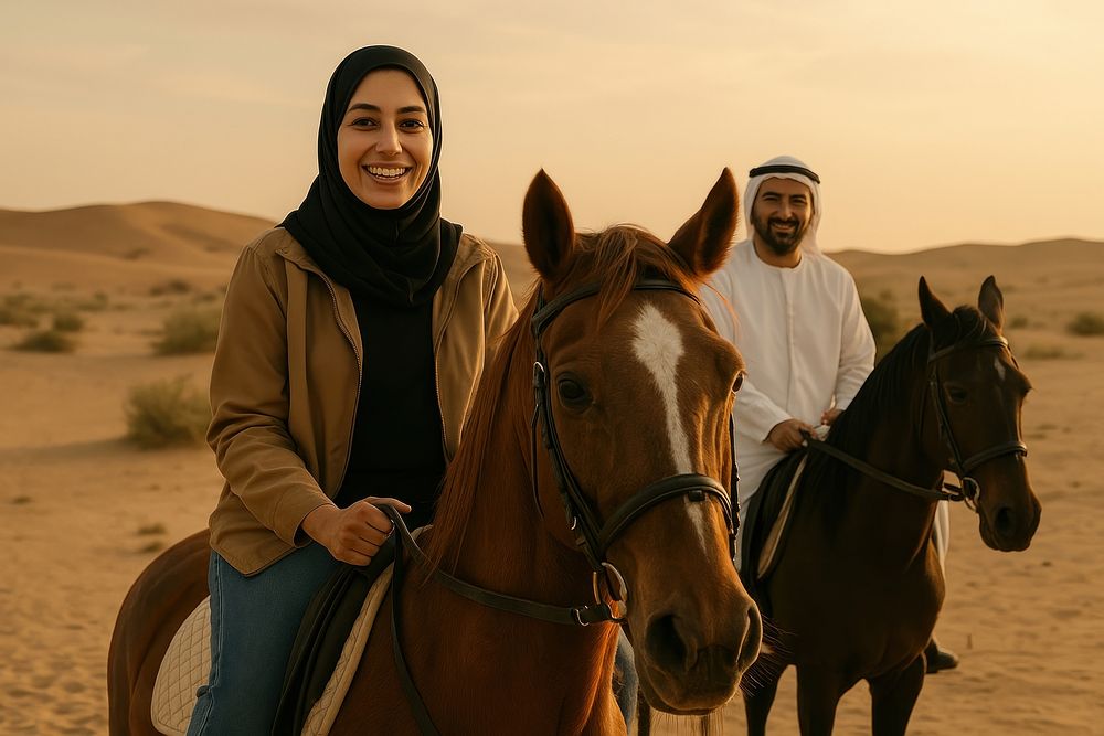 Desert horseback riding adventure. | Free Photo - rawpixel
