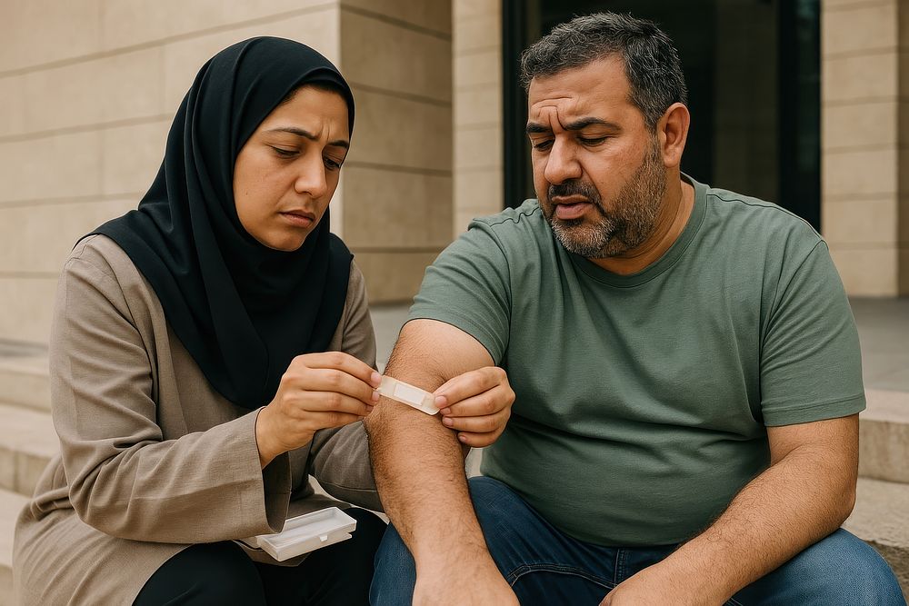 Caring support outdoor injury | Free Photo - rawpixel