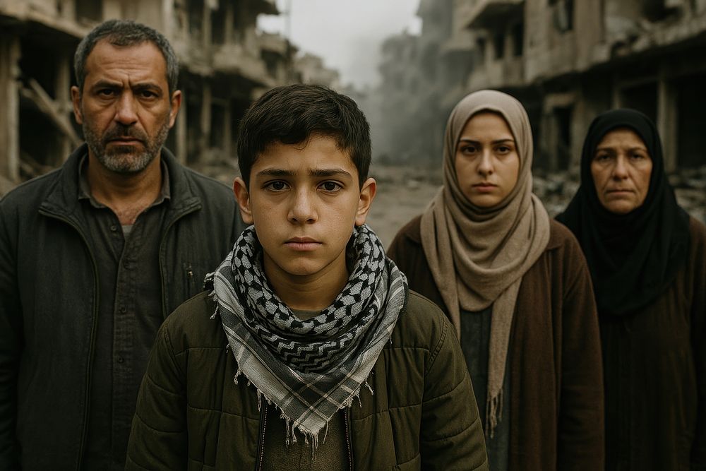 Family resilience amidst destruction. | Free Photo - rawpixel