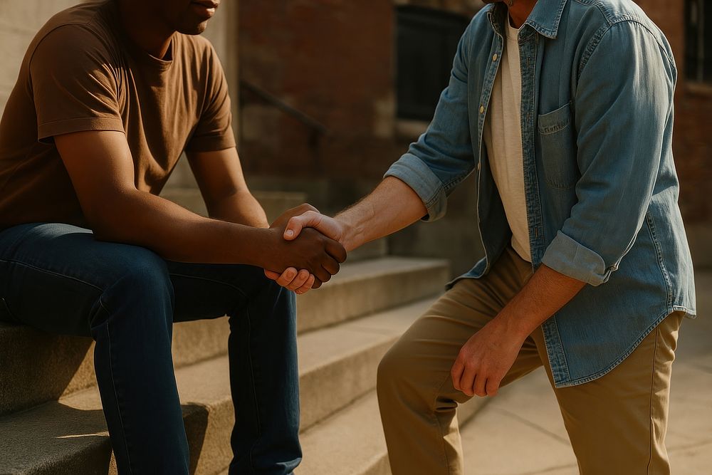 Handshake agreement on steps. | Free Photo - rawpixel