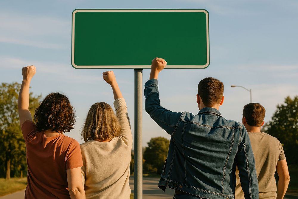Unity protest blank sign | Free Photo - rawpixel