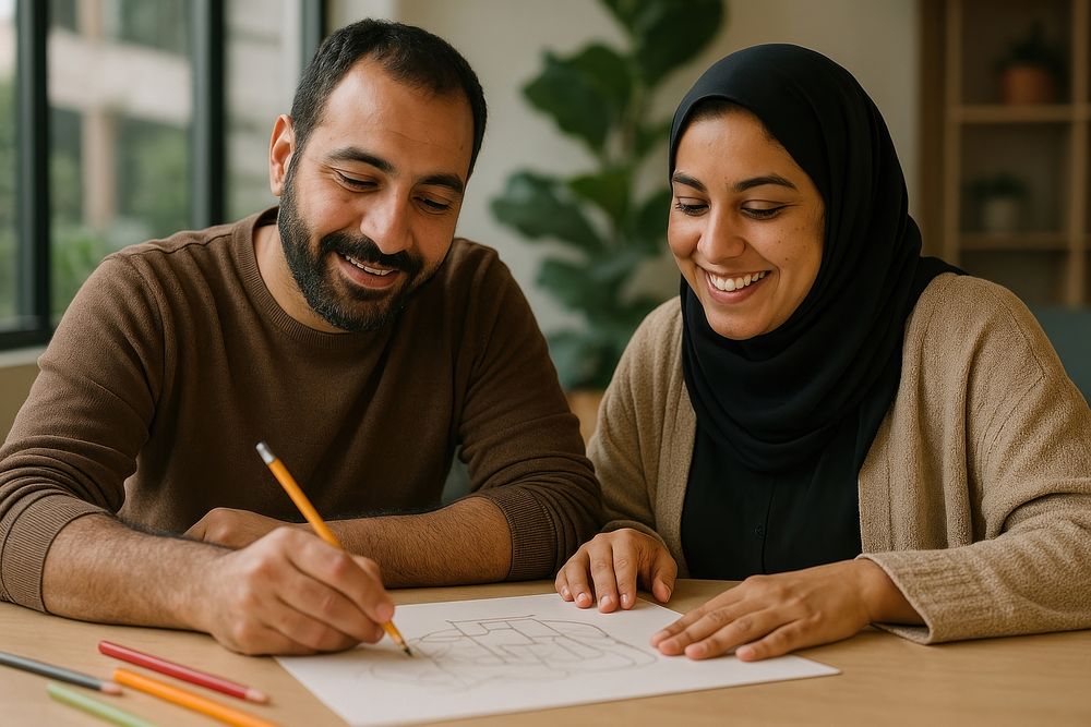 Collaborative couple planning design | Free Photo - rawpixel