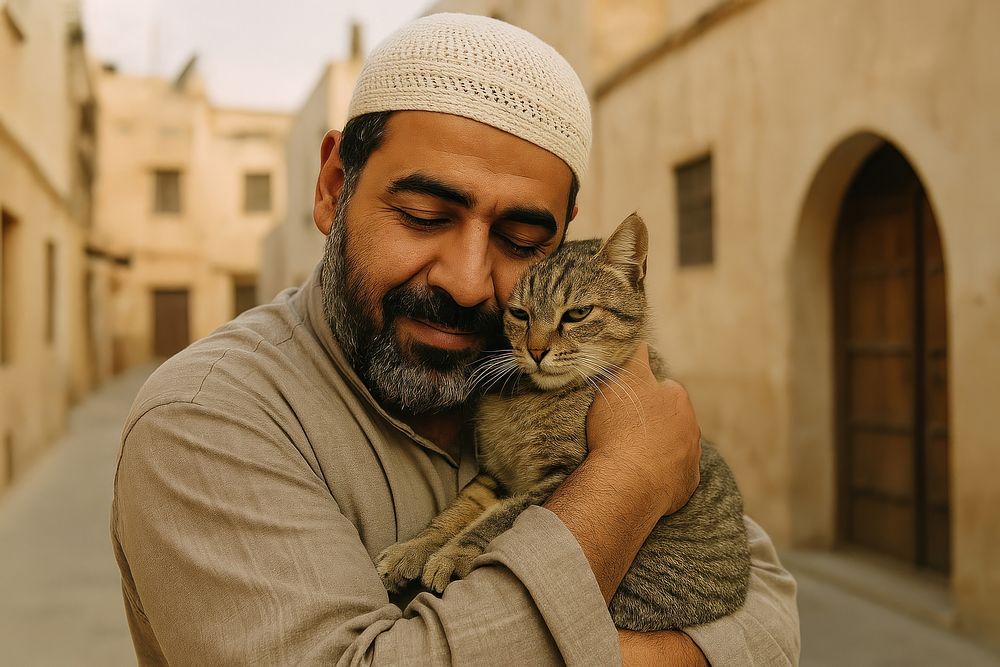 Man embraces cat lovingly | Free Photo - rawpixel