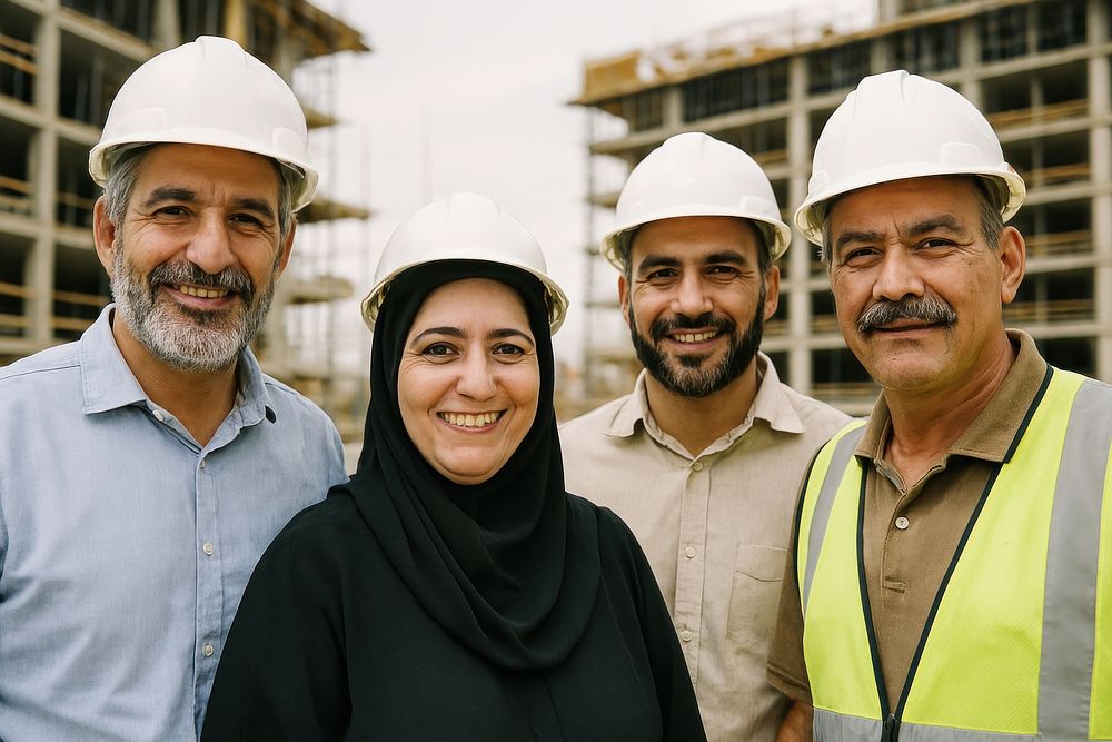 Diverse construction team smiling | Free Photo - rawpixel