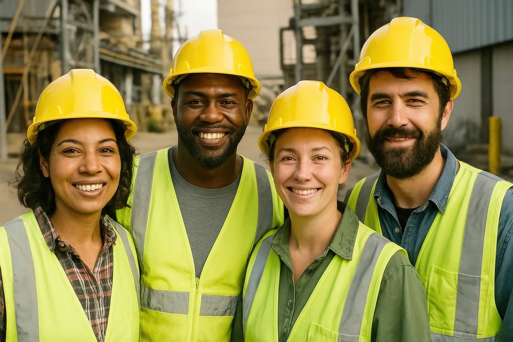 Diverse construction team smiling | Free Photo - rawpixel