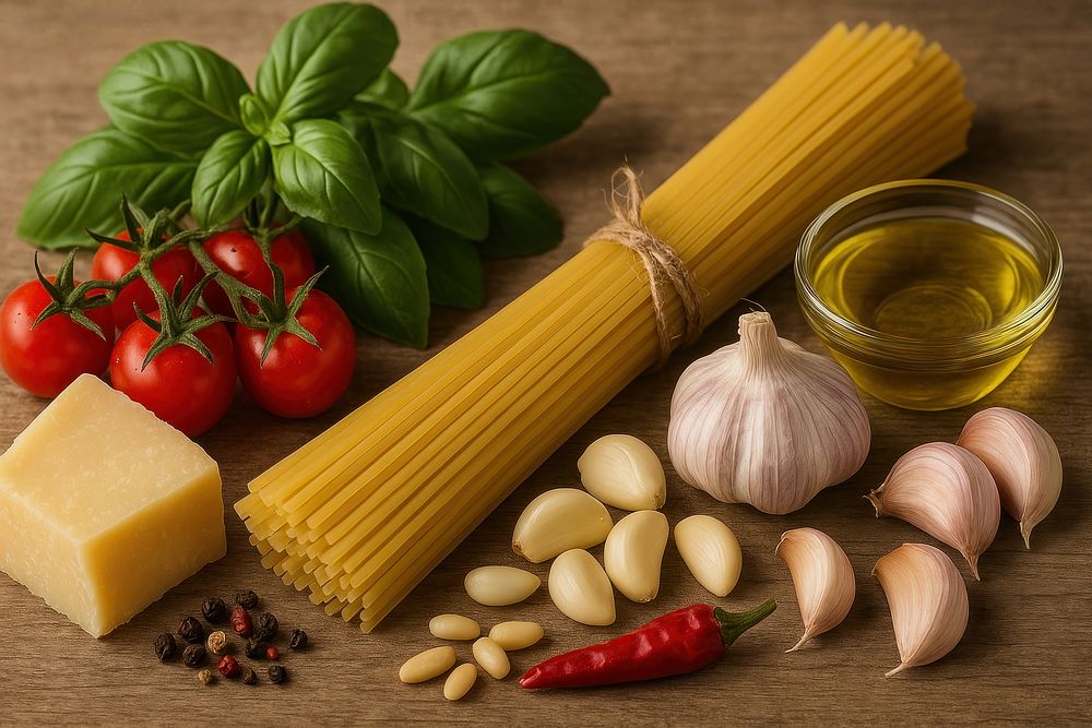 Fresh Italian pasta ingredients displayed | Free Photo - rawpixel