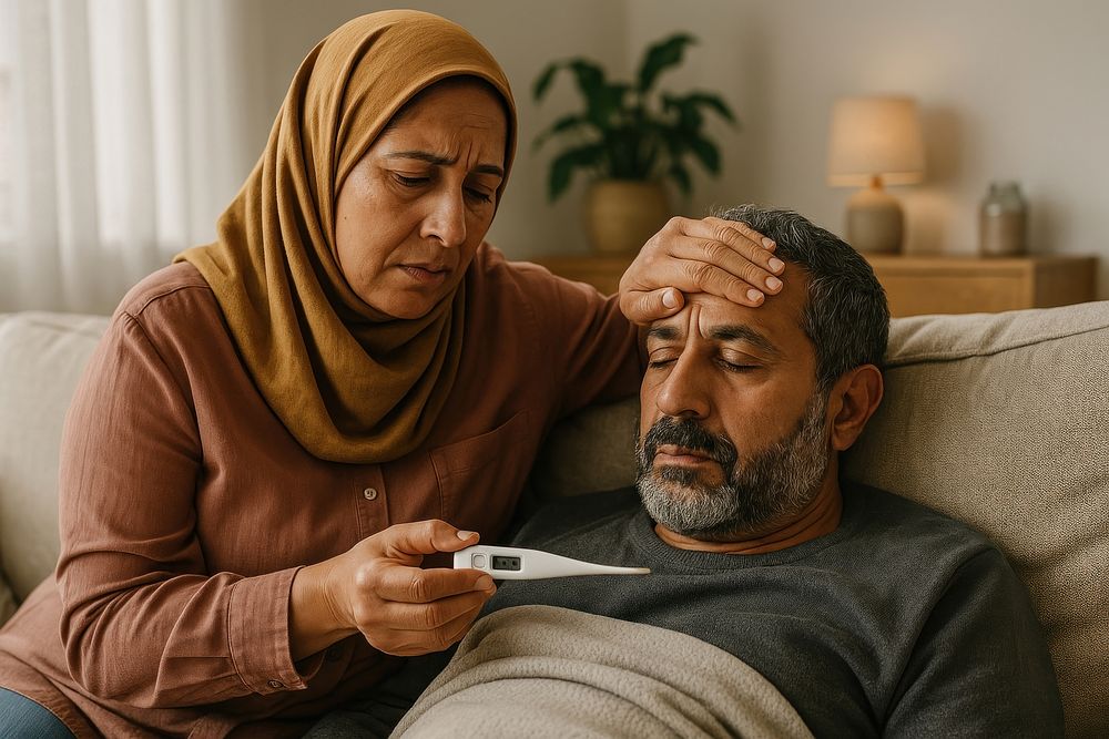 Caring couple home illness recovery | Free Photo - rawpixel