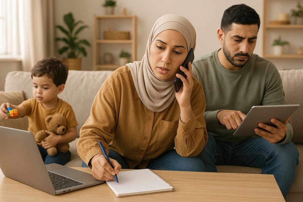 Family multitasking at home. | Free Photo - rawpixel