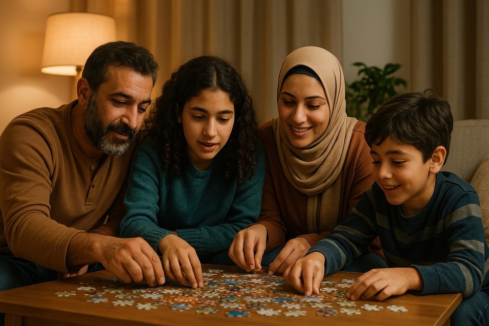 Family bonding puzzle activity | Free Photo - rawpixel