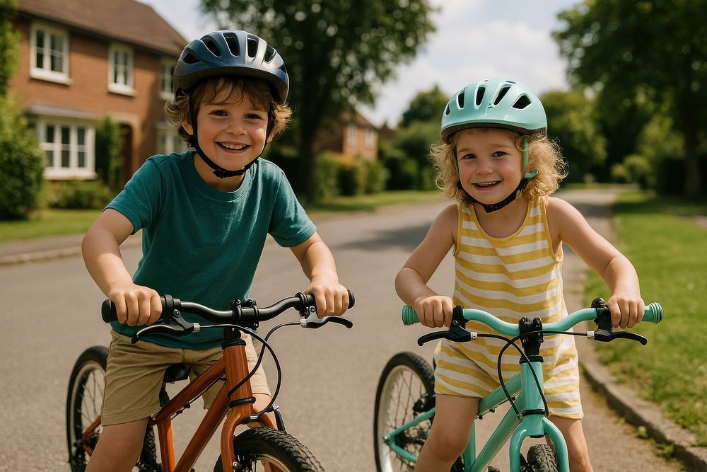 Children enjoying summer biking | Free Photo - rawpixel