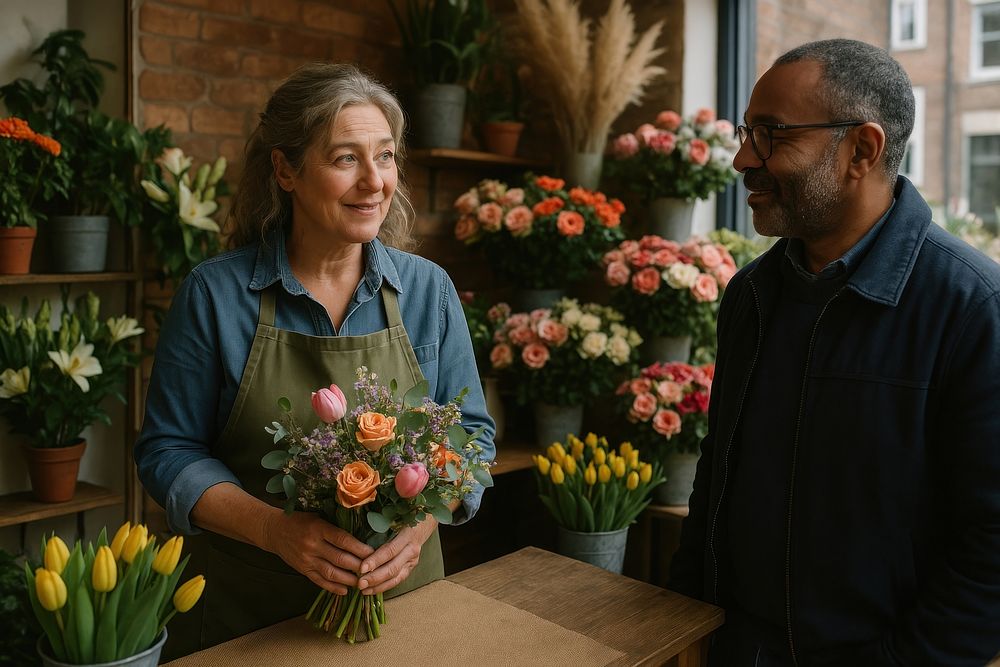 Florist shop conversation blooms | Free Photo - rawpixel