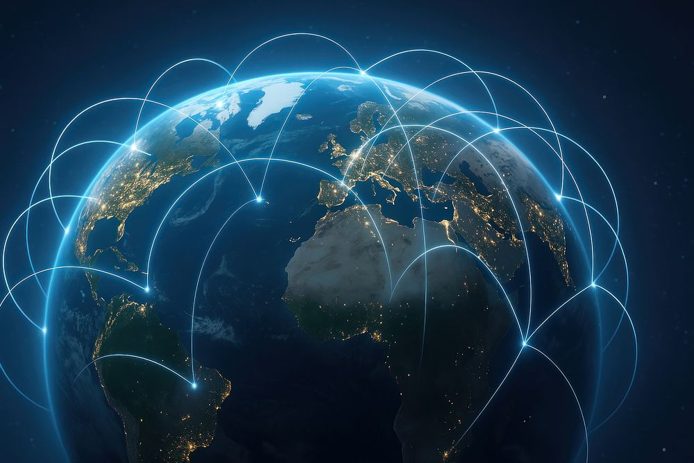 Global connectivity network visualization | Free Photo - rawpixel