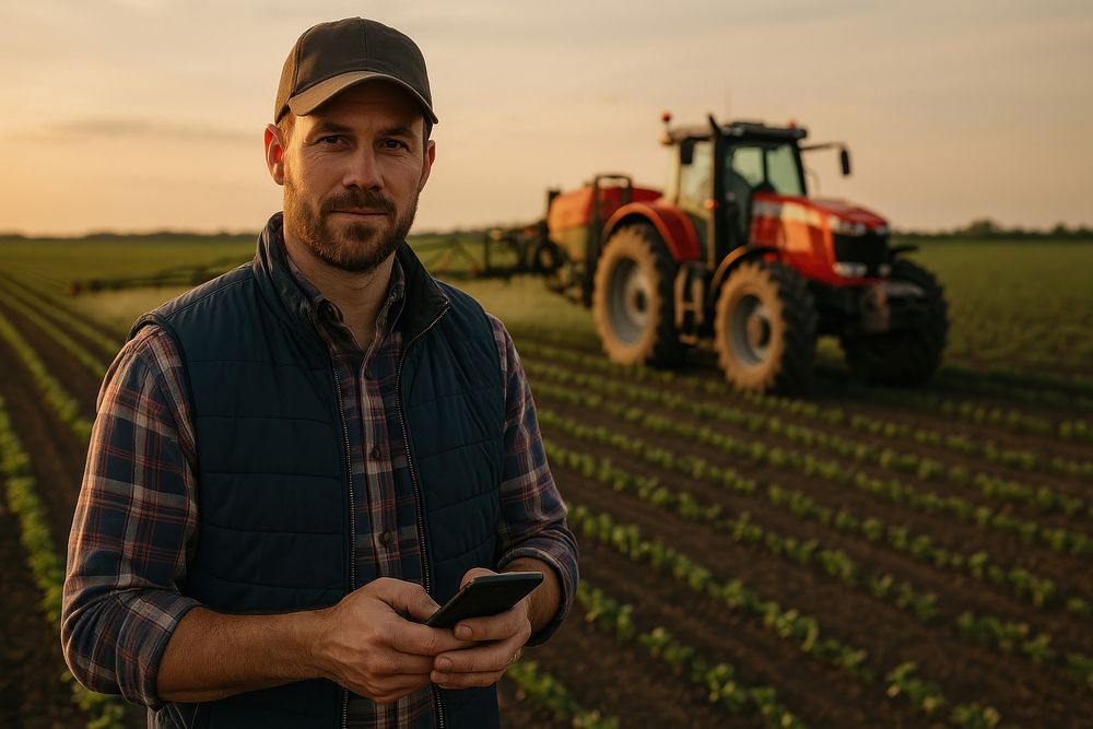 Farmer using smartphone technology | Free Photo - rawpixel