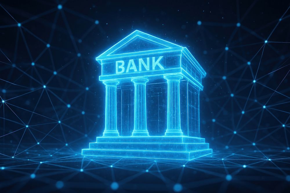 Digital futuristic bank hologram | Free Photo - rawpixel