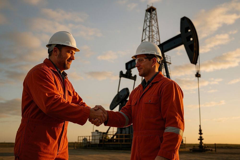 Oil industry professionals handshake | Free Photo - rawpixel