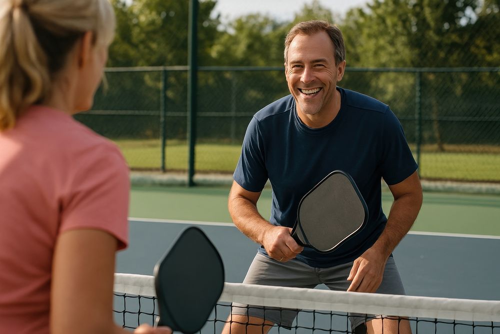 Happy pickleball players outdoors. | Free Photo - rawpixel